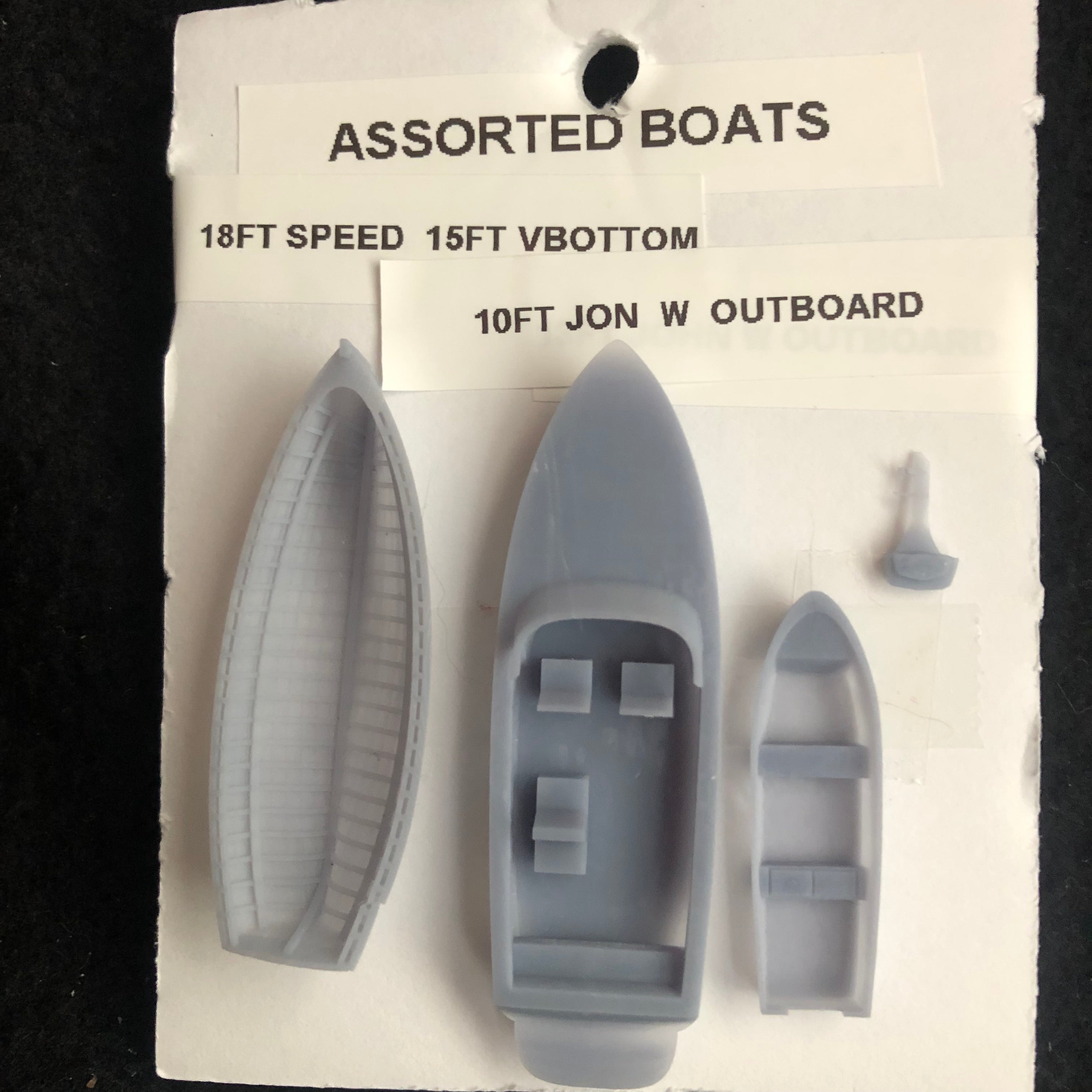 Assorted Boats – 1 each 18 ft Speed, 15 ft V-Bottom, 10 ft w/Outboard ...